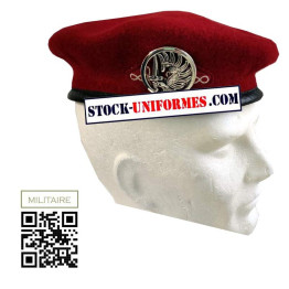 Béret Rouge Parachutiste Armée Française 1er RHP avec insigne ...